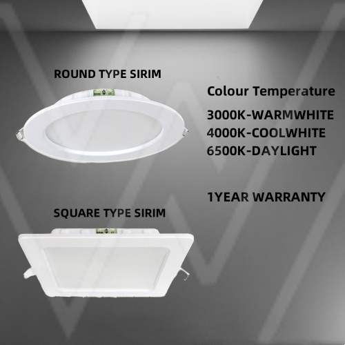 SIRIM~LED Downlight 12W 4INCH/18W 6INCH 24W 8INCH ROUND/SQUARE Recessed ...