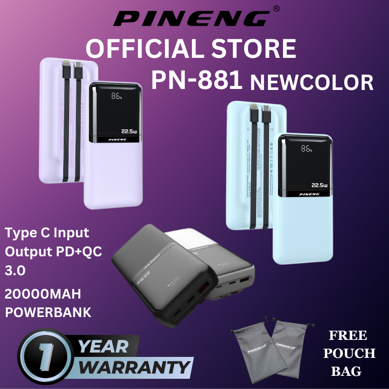 Pineng PN-881 Type C Input Output PD + QC 3.0 With Built In Output ...