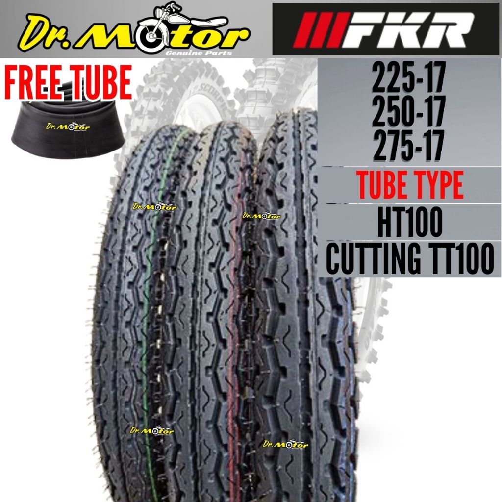 FKR TYRE TAYAR 17 Tube Type HT100 225-17 250-17 275-17 TAYAR (Cutting ...