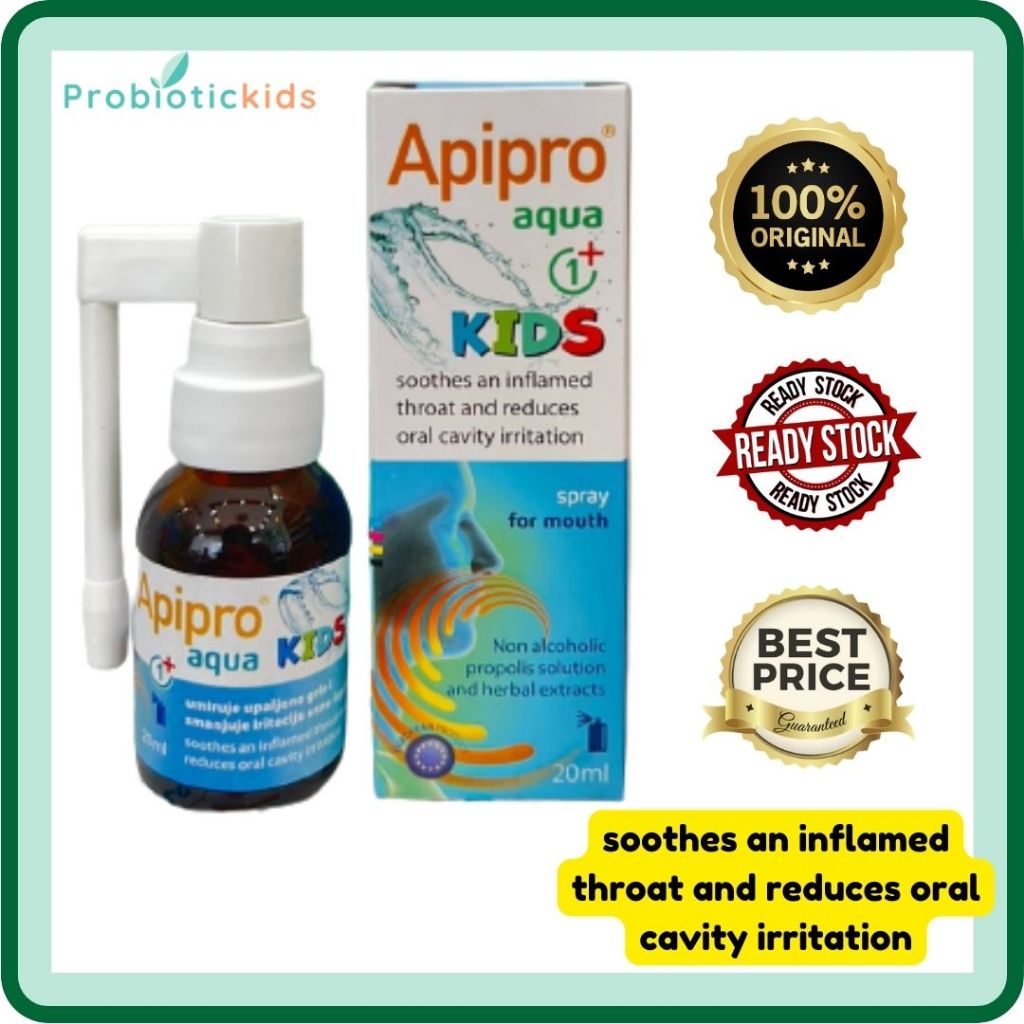 APIPRO AQUA KIDS SPRAY (20ml) [01/26] | Mouth Spray | Inflamed Throat ...