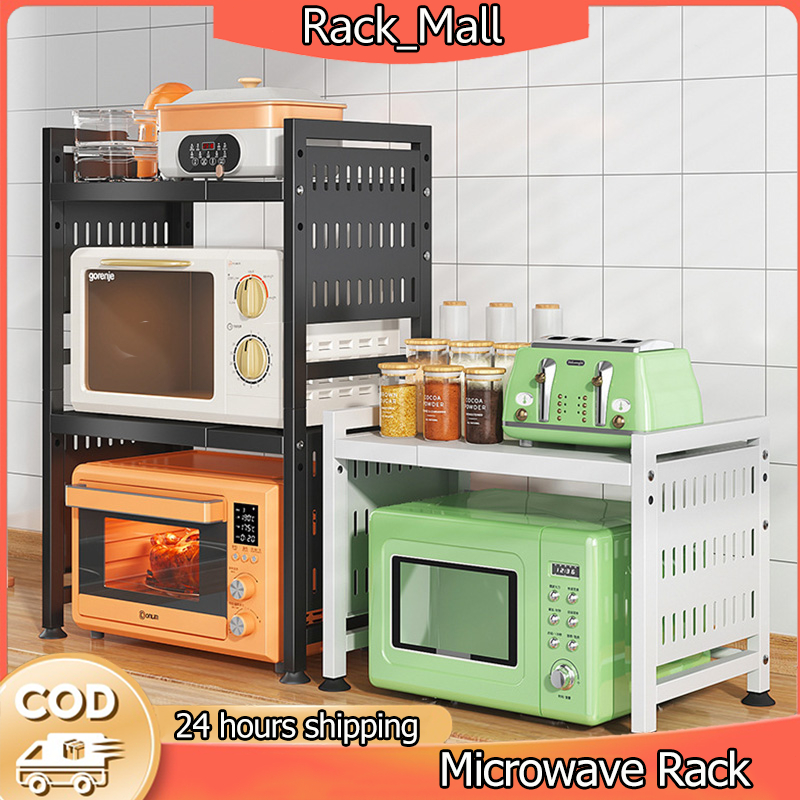 Stainless Steel Material Microwave Rack Adjustable Kitchen Cabinet Rack ...