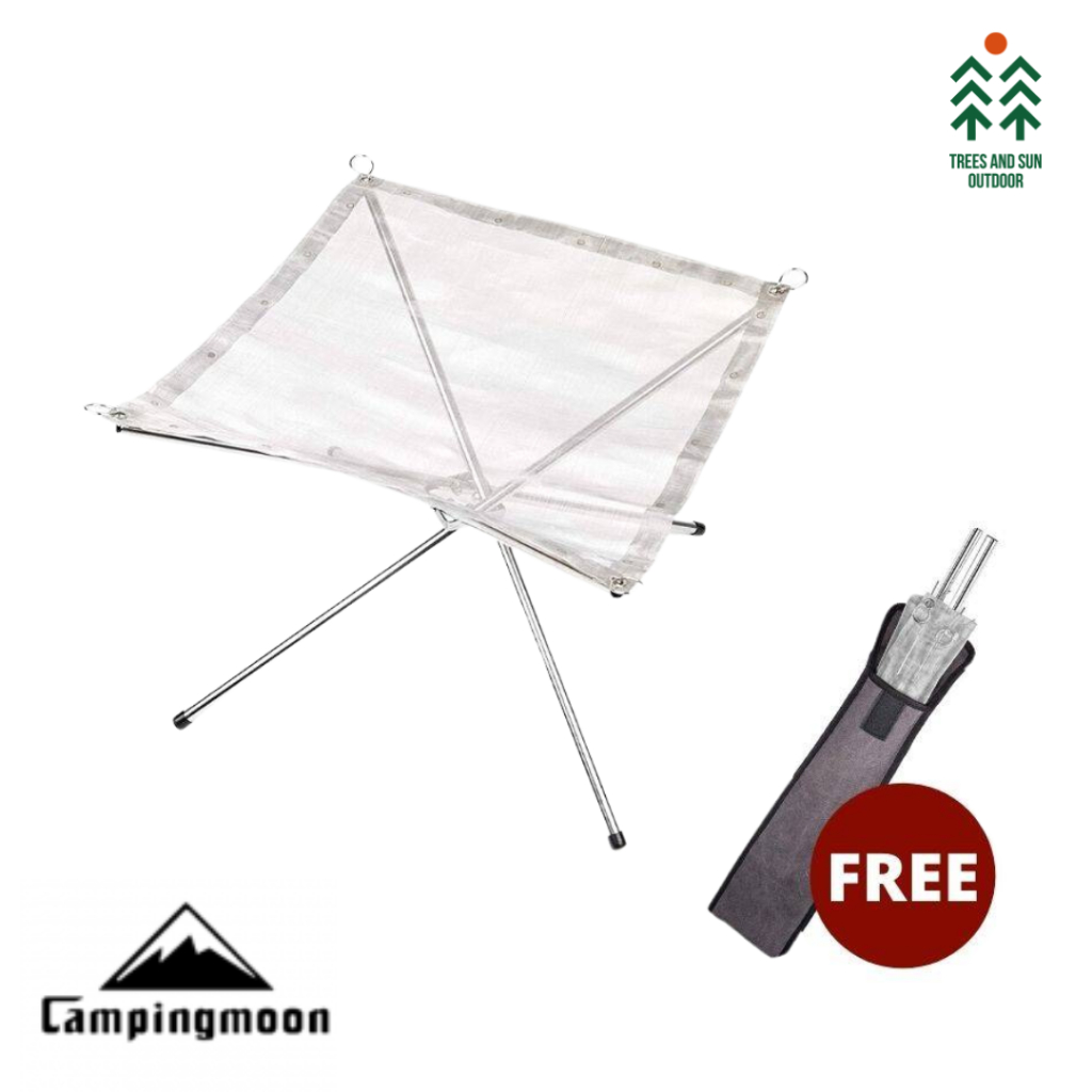 Campingmoon Foldable Fire Mesh Charcoal Stand Holder MT-011/MT-012 ...