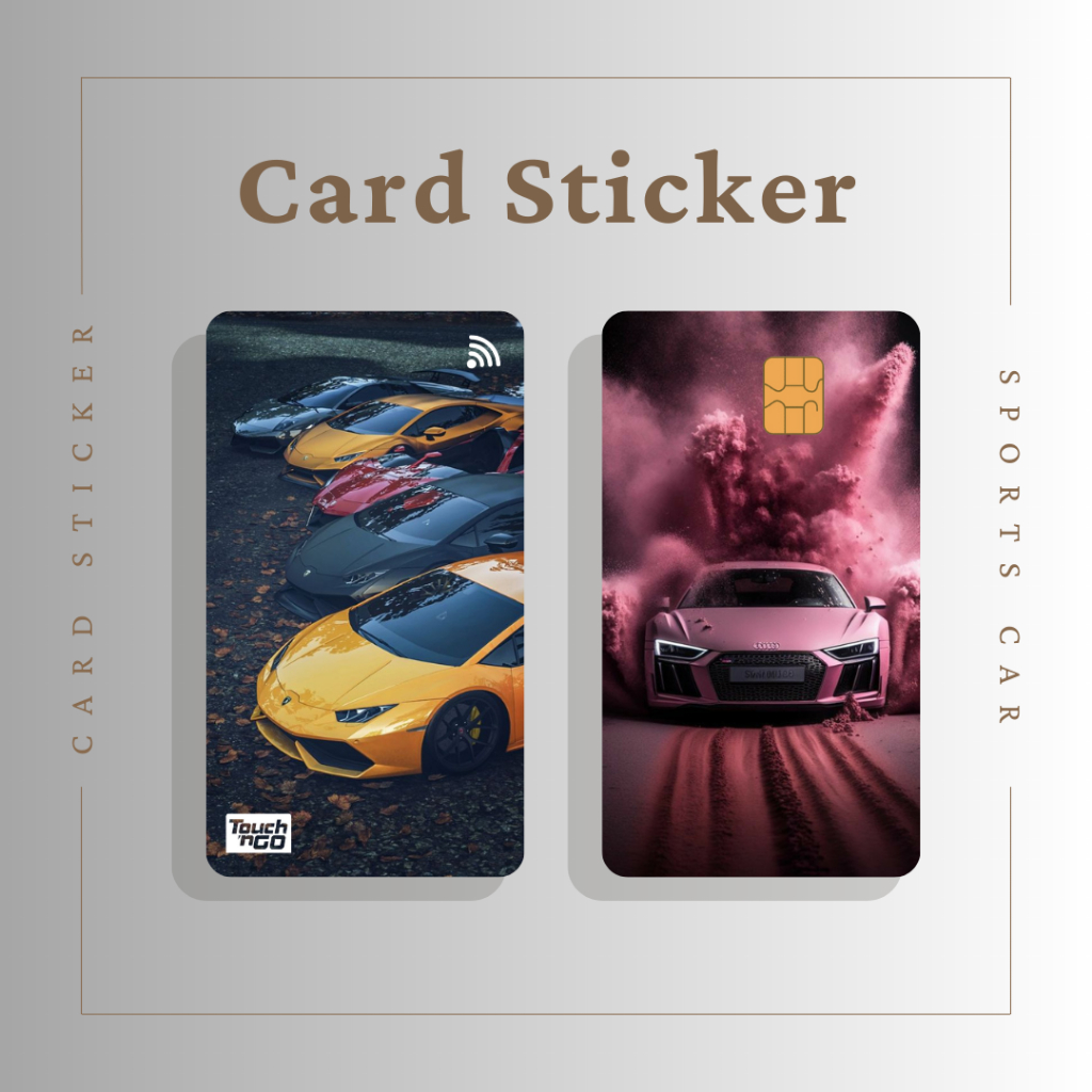SPORTS CAR CARD STICKER - TNG CARD / NFC CARD / ATM CARD / ACCESS CARD ...