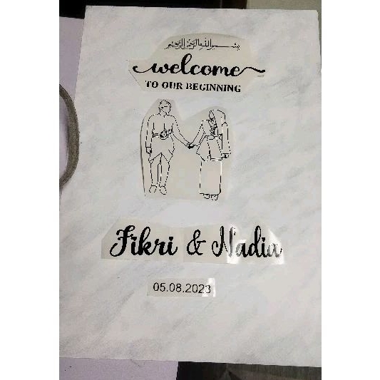 Custom Sticker Potong / Welcome Board / WELCOME SIGN | Shopee Malaysia