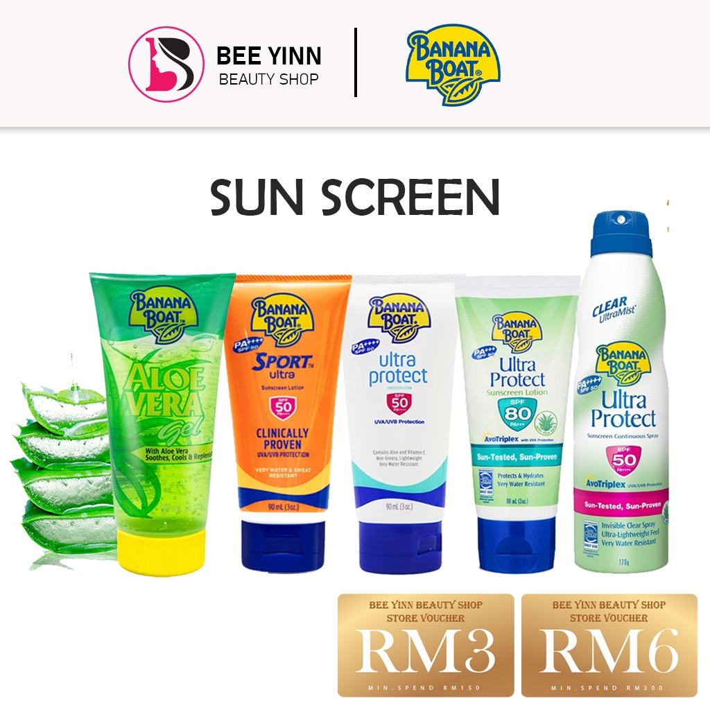 Banana Boat Ultra Protect Sunscreen Lotion SPF80 90ml/Ultra Protect 170g/Sport Ultra Sunscreen ...