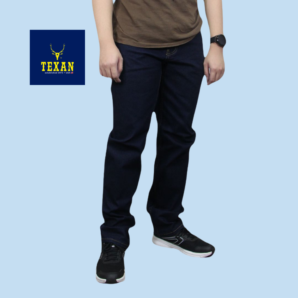 Texan Slim Straight Denim Jeans 888-18B | Shopee Malaysia