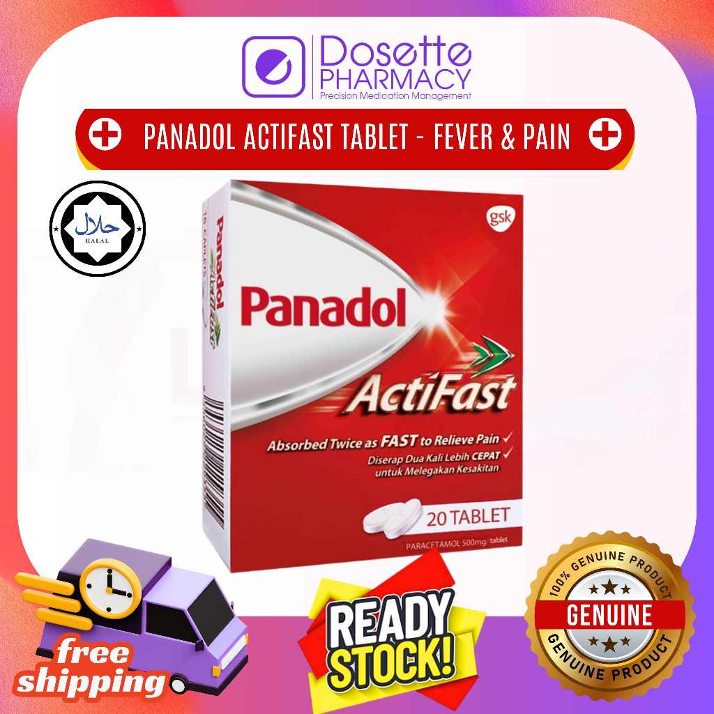 PANADOL ACTIFAST TABLET EXP:09/26 10'S / 20'S - PAIN KILLER & FEVER ...