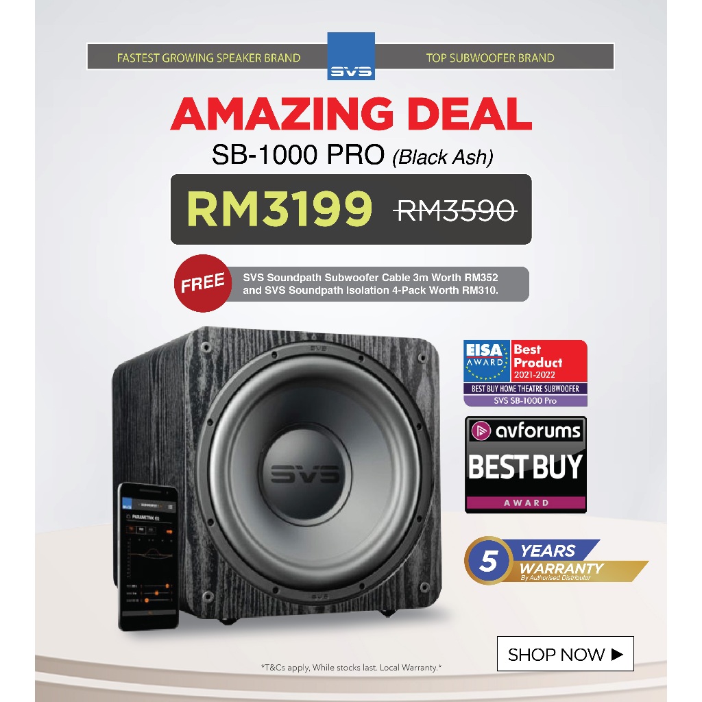 [Free Cable & More] SVS SB-1000 SB1000 Pro Subwoofer 12 Inch Driver ...