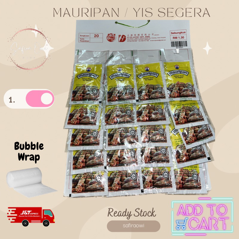 🔥READY STOCK 🔥 Mauri-pan Instant Yeast 11g Yis Segera Mauripan / 1 ...