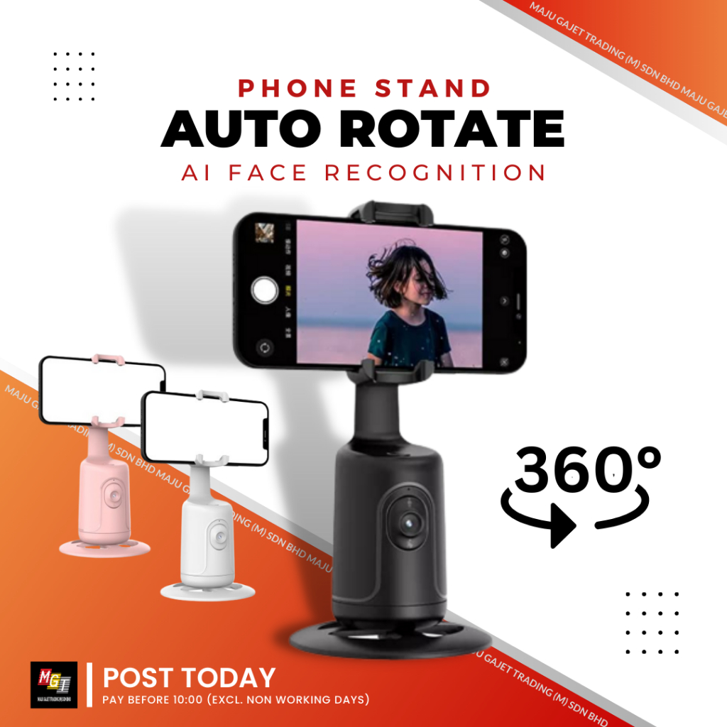 P01 Auto Rotate Gimbal AI Face Tracking Camera Stabilizer Table Tripod ...