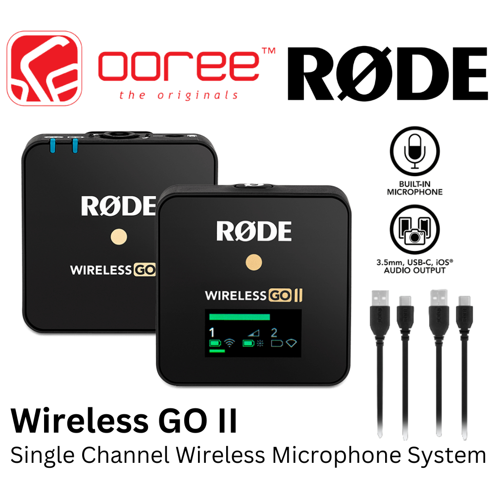 RODE WIRELESS GO II SINGLE / DUAL CHANNEL WIRELESS MICROPHONE SYSTEM ...