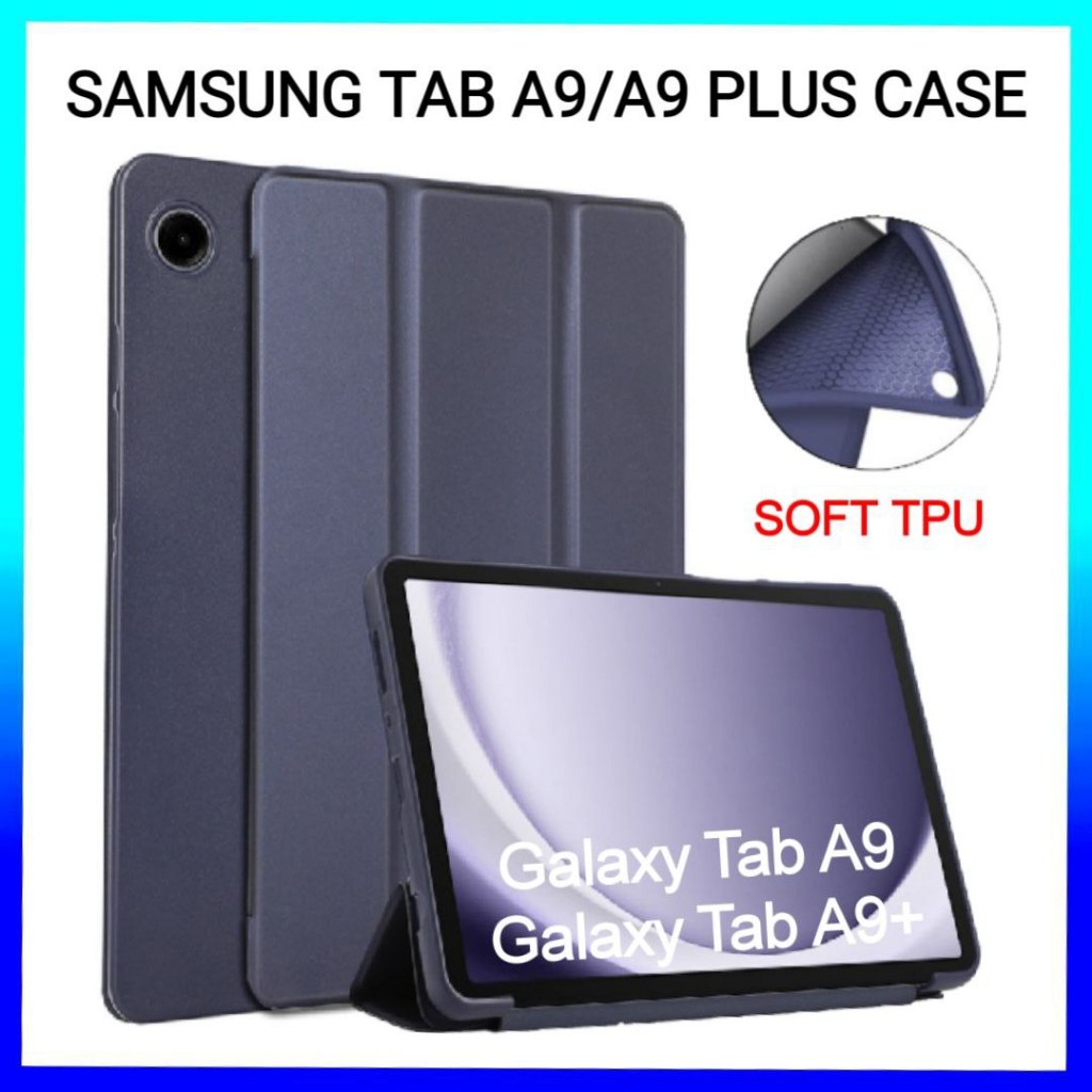 Samsung Tab A9 / A9 Plus Slim Smart Case Flexible Soft Silicone Back ...