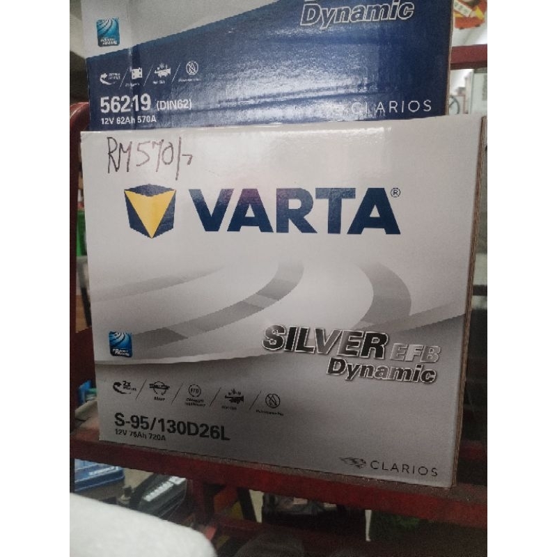 Varta S95 130D26L Silver EFB Dynamic Car Battery Maintenance Free Nissan Serena | Shopee Malaysia