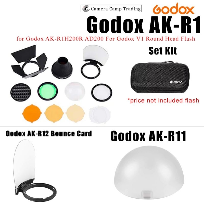 Godox AK-R1 OR Godox AK-R12 BounceCard Accessory Kit for Round Flash ...