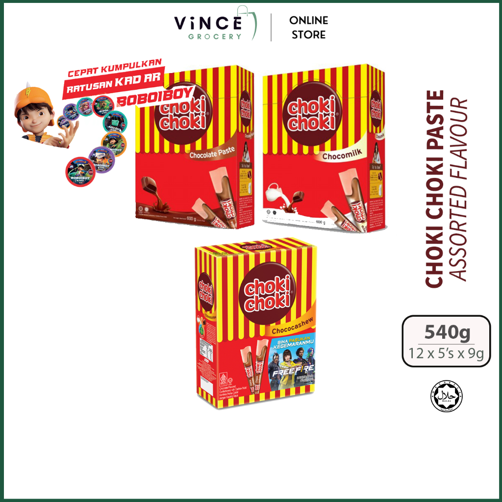 CHOKI CHOKI Chocolate Tube (Chocolate / Chocomilk / Chococashew) | 540G ...