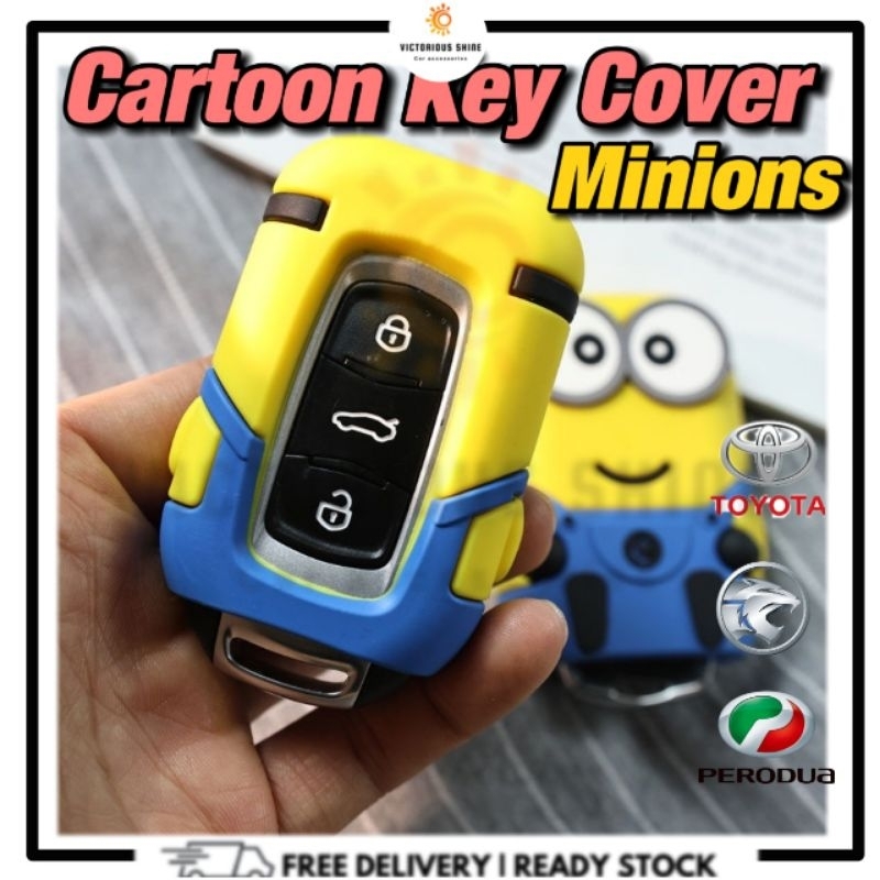 Cartoon Car Key Silicone key Cover MINIONS Remote suitable for Honda ...