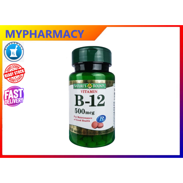 Stock Clearance Natures Bounty Vitamin B 12 500mcg 100s Shopee 2719