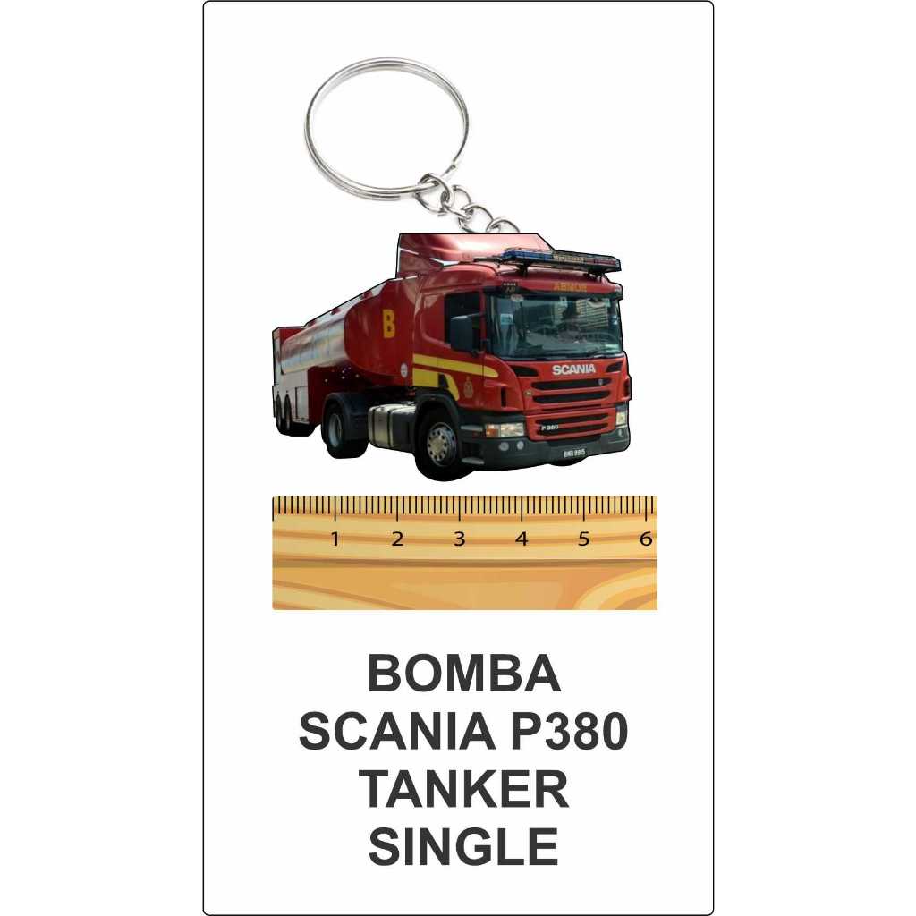 BOMBA SCANIA P380 WATER TANKER 2D KEYCHAIN | Shopee Malaysia