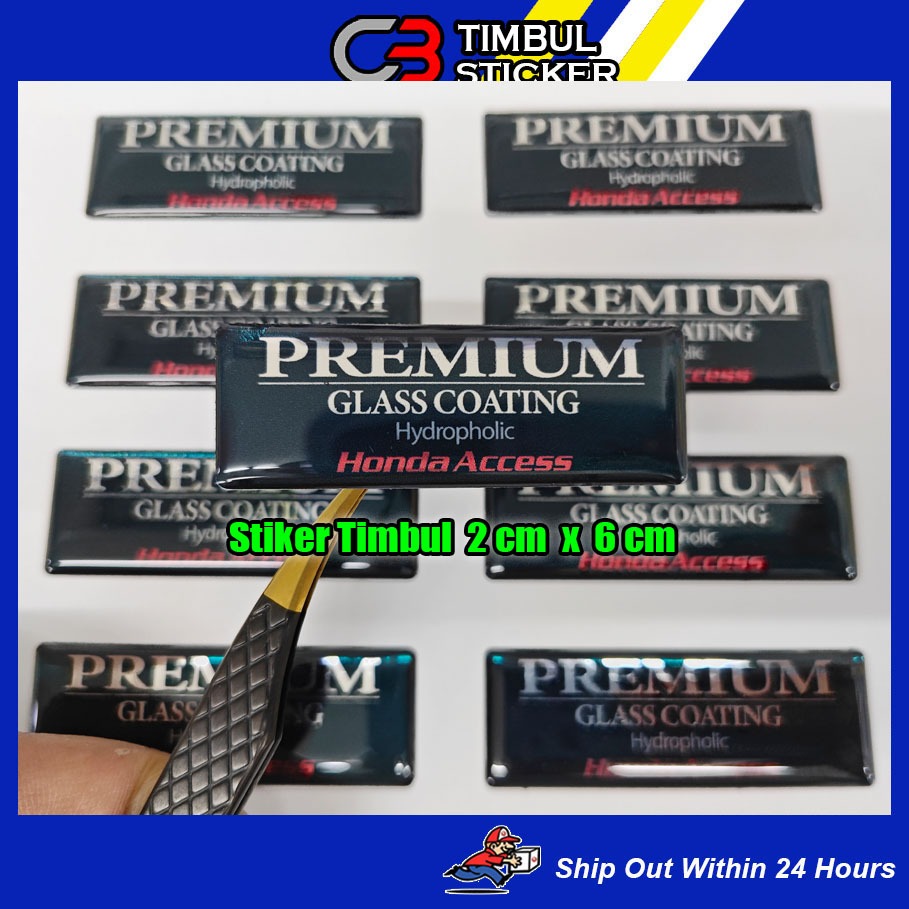 Honda Premium Glass Coating Sticker Honda Stiker Timbul / EC20 | Shopee ...