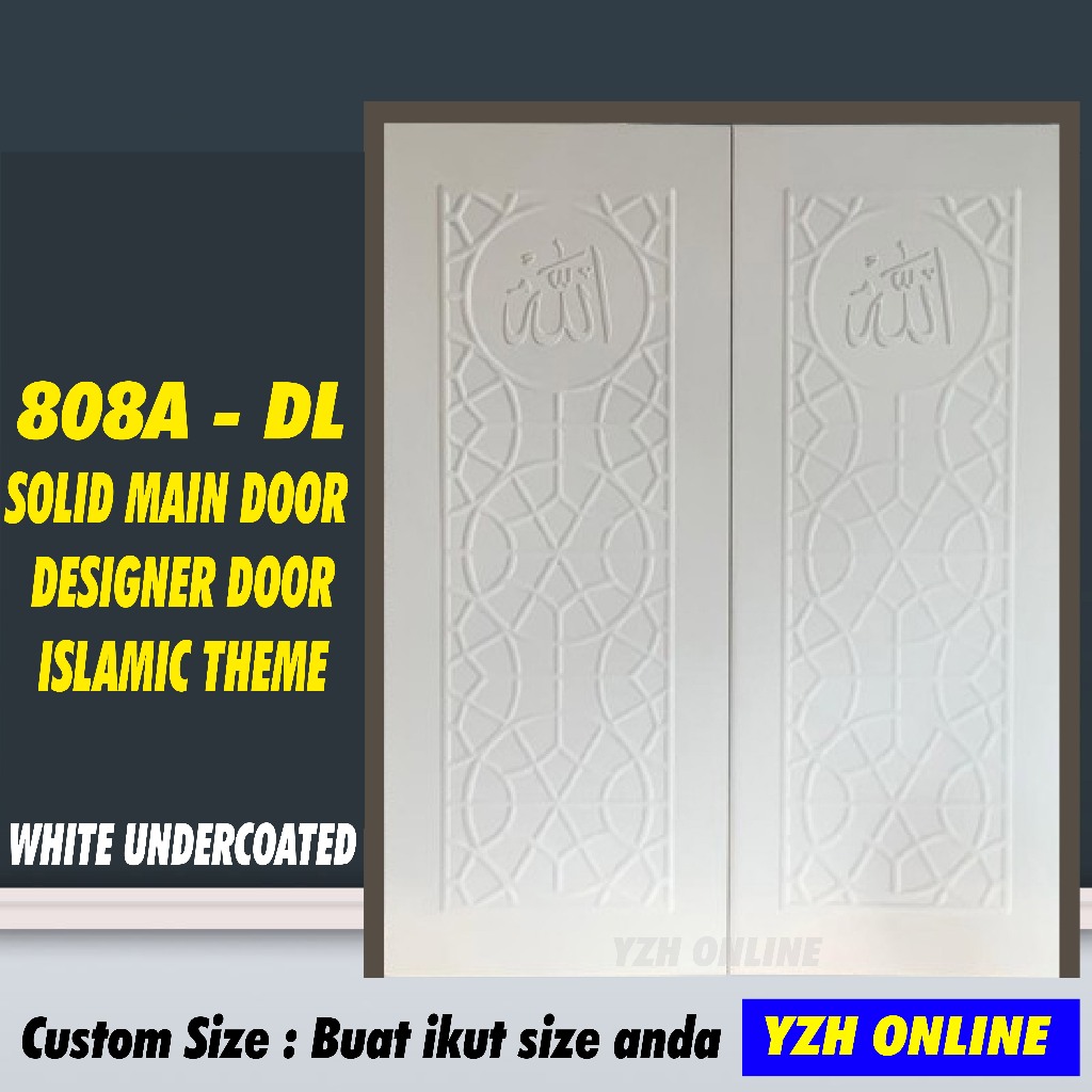 Pintu Utama (Solid Timber Door) Islamic Design Custom Size / Pintu ...