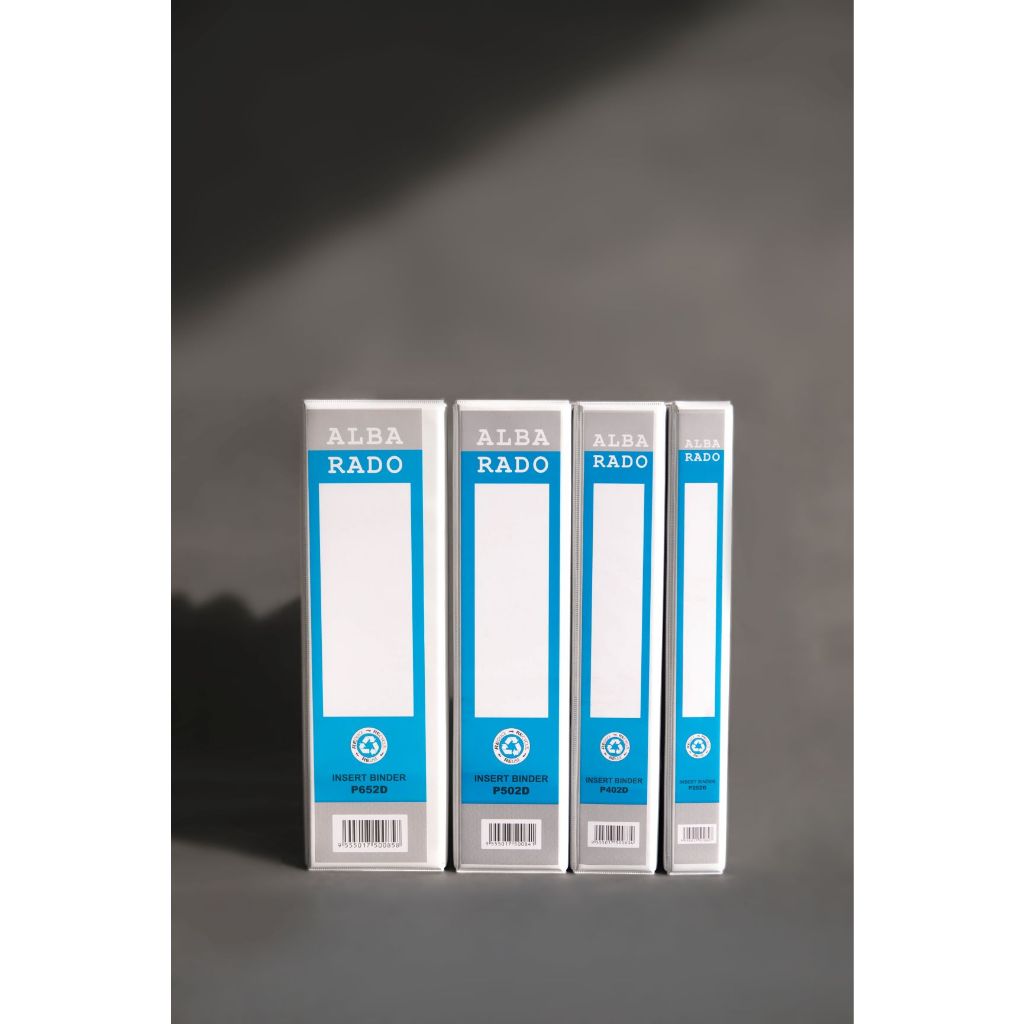 ALBA RADO PP INSERT BINDER A4 25MM/40MM/50MM/65MM/80MM PVC 2D WHITE ...