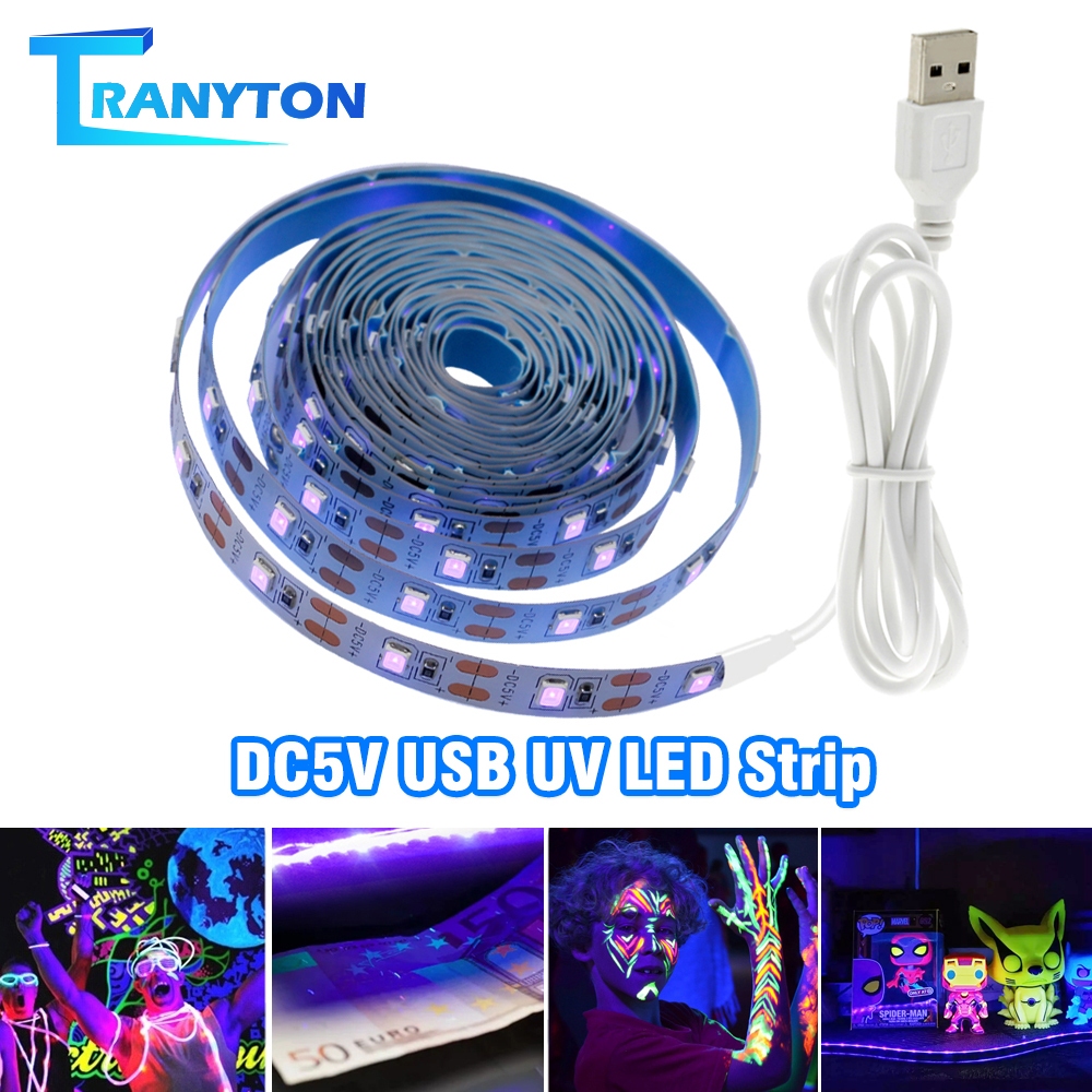 UV LED Strip Light USB 5V 28350.5M 1M 2M Waterproof Ultraviolet ...