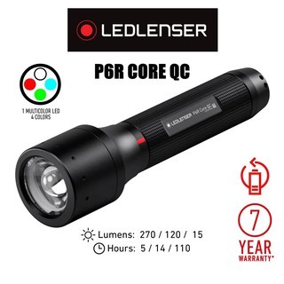 LED Lenser P6R Core QC 270 Lumens 335 Meters Rechargeable Flashlight ...