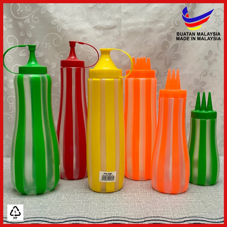 Squeeze Bottle(1L/750ml/500ml/350ml)/ Acuan Kuih Jala/ Botol Roti Jala ...
