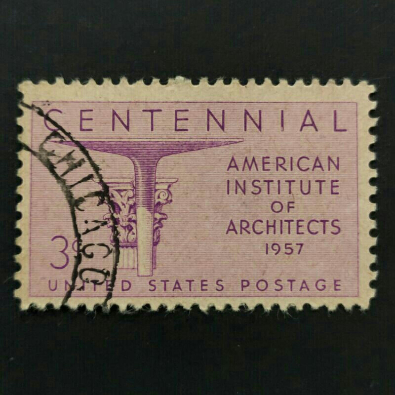 1957 Stamp USA-Complete Unique Used Stamp-3c American Institute of ...