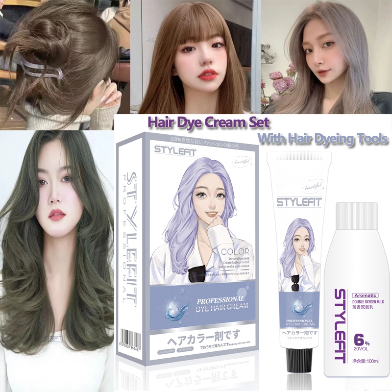 New Fashion Hair Dye Cream Hair Coloring Cream Beauty Color Permanent ...