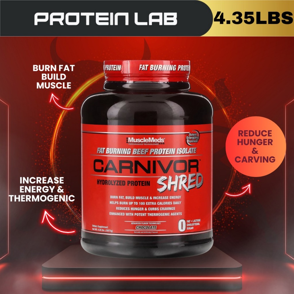 MUSCLEMEDS FAT BURNING BEEF PROTEIN ISOLATE CARNIVOR SHRED CHOCOLATE (4 ...