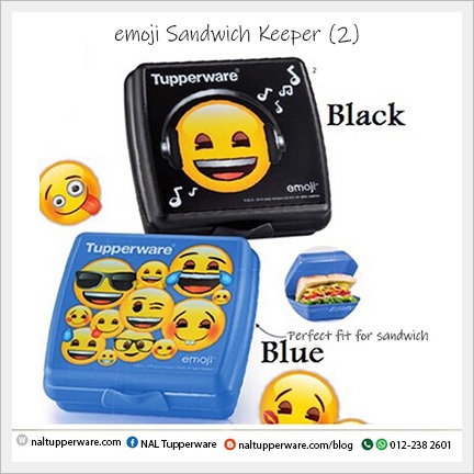 [Tupperware Brands] emoji Sandwich Keeper | bekas roti sandwich | bekal ...