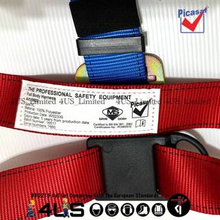 PICASAF SAFETY Full Body Harness & Double Lanyard with Shock Absorb ...