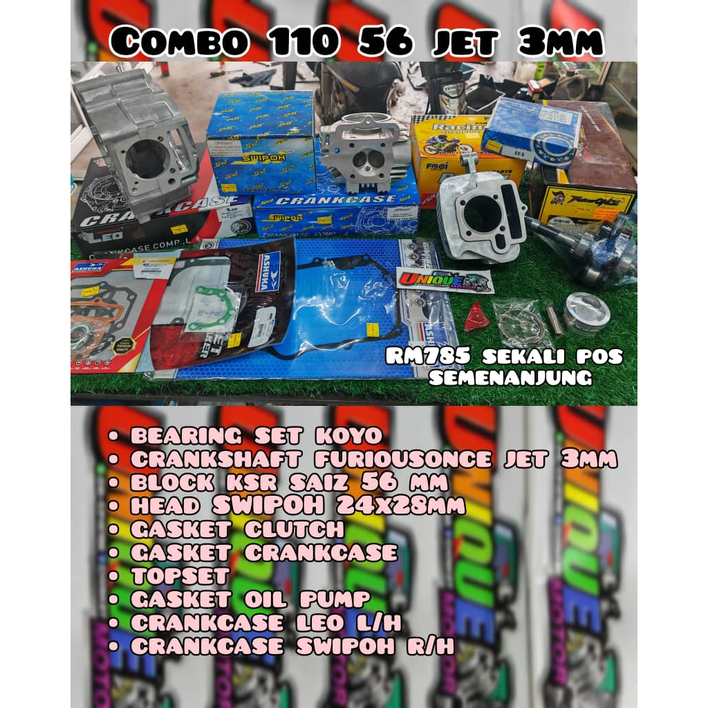 COMBO EX5 CLASS CONVERT 110 SPEC56MM JET 3MM | Shopee Malaysia