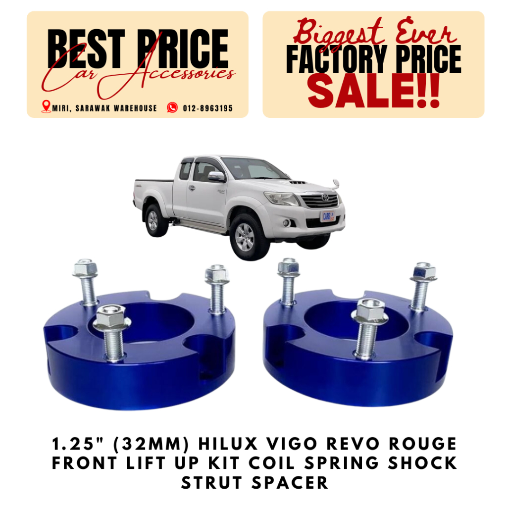 1.25" (32mm) Hilux VIGO REVO ROUGE Front Lift Up Kit Coil Spring Shock ...