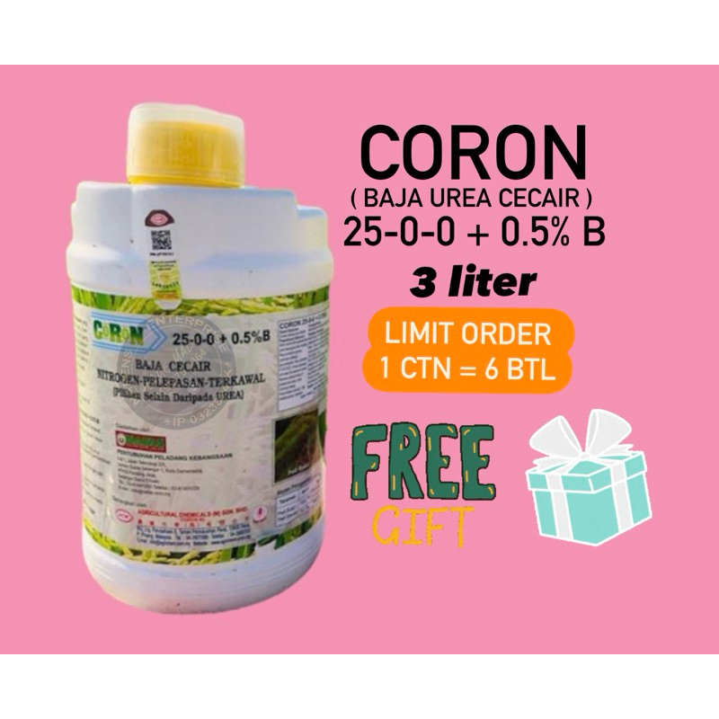 Coron 25-0-0+0.5B ACM (3 Liter) Baja NPK / Urea | Shopee Malaysia