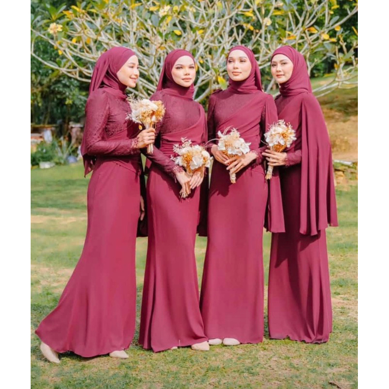 BRYNDA DRESS HIJABISTAHUB / BAJU TUNANG /BAJU BRIDESMAID/ BAJU DINNER ...