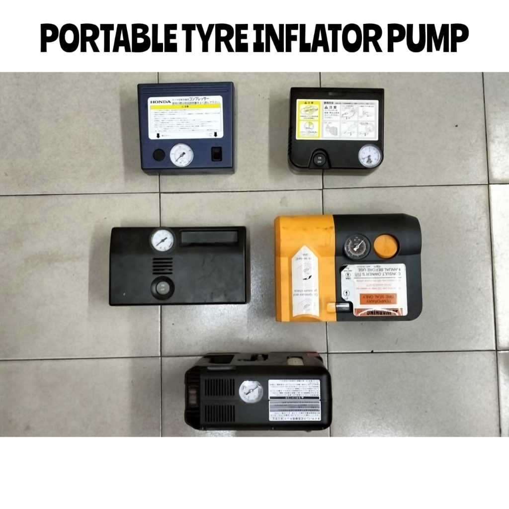 🇯🇵🇯🇵 PORTABLE TYRE INFLATOR PUMP / TYRE PUMP / TIRE PUMP / TAYAR PUMP ...