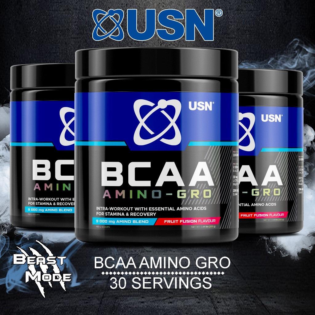 USN BCAA Amino Gro Intra-Workout Anabolic Muscle Growth Stamina ...