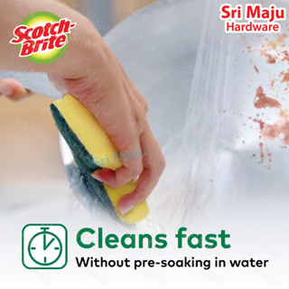 MAJU 3M Scotch Brite 21-5 Tough Clean Scrub Sponge Value Dish Pot Wash ...