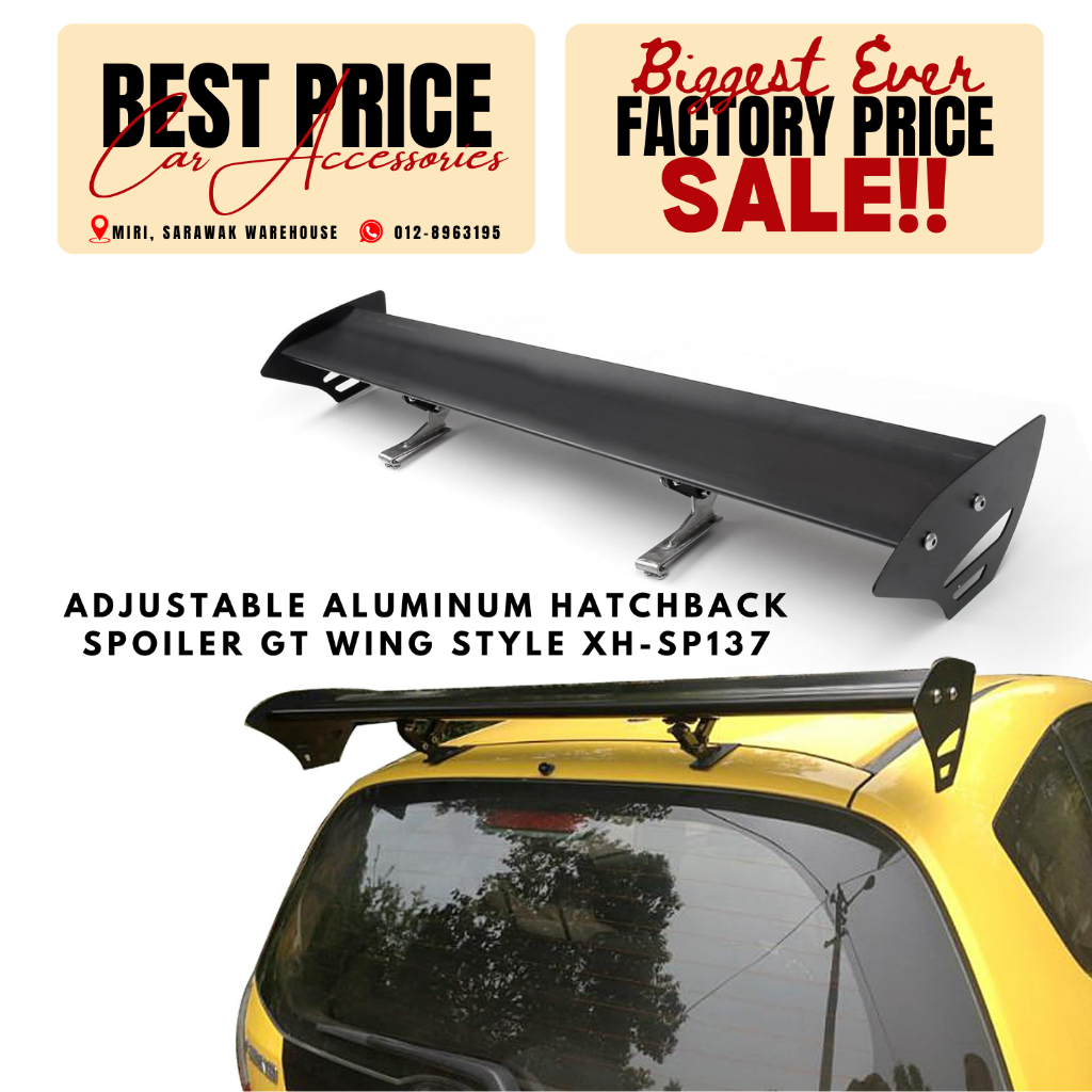 Adjustable Aluminum Hatchback Spoiler GT Wing Style XH-SP137 | Shopee ...
