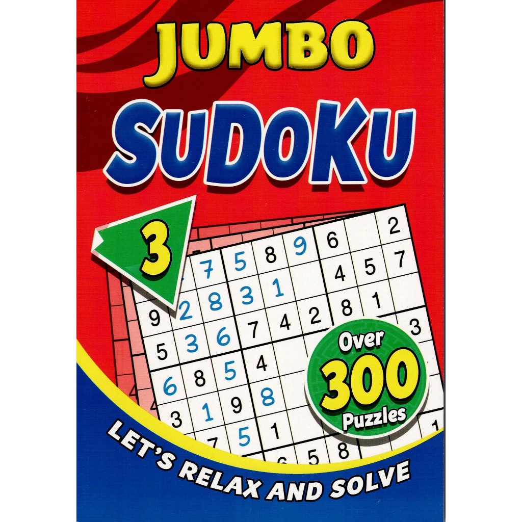 JUMBO SUDOKU 3 OVER 300 PUZZLES ( LET'S RELAX AND SOLVE ) | Shopee Malaysia