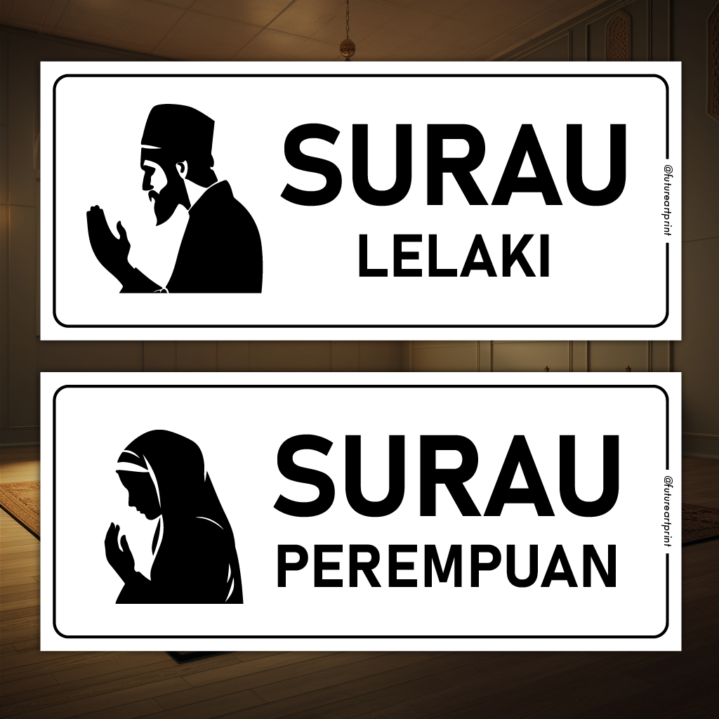 Surau Lelaki. Surau Perempuan. Sembahyang. Bilik Solat. Premium Sticker ...