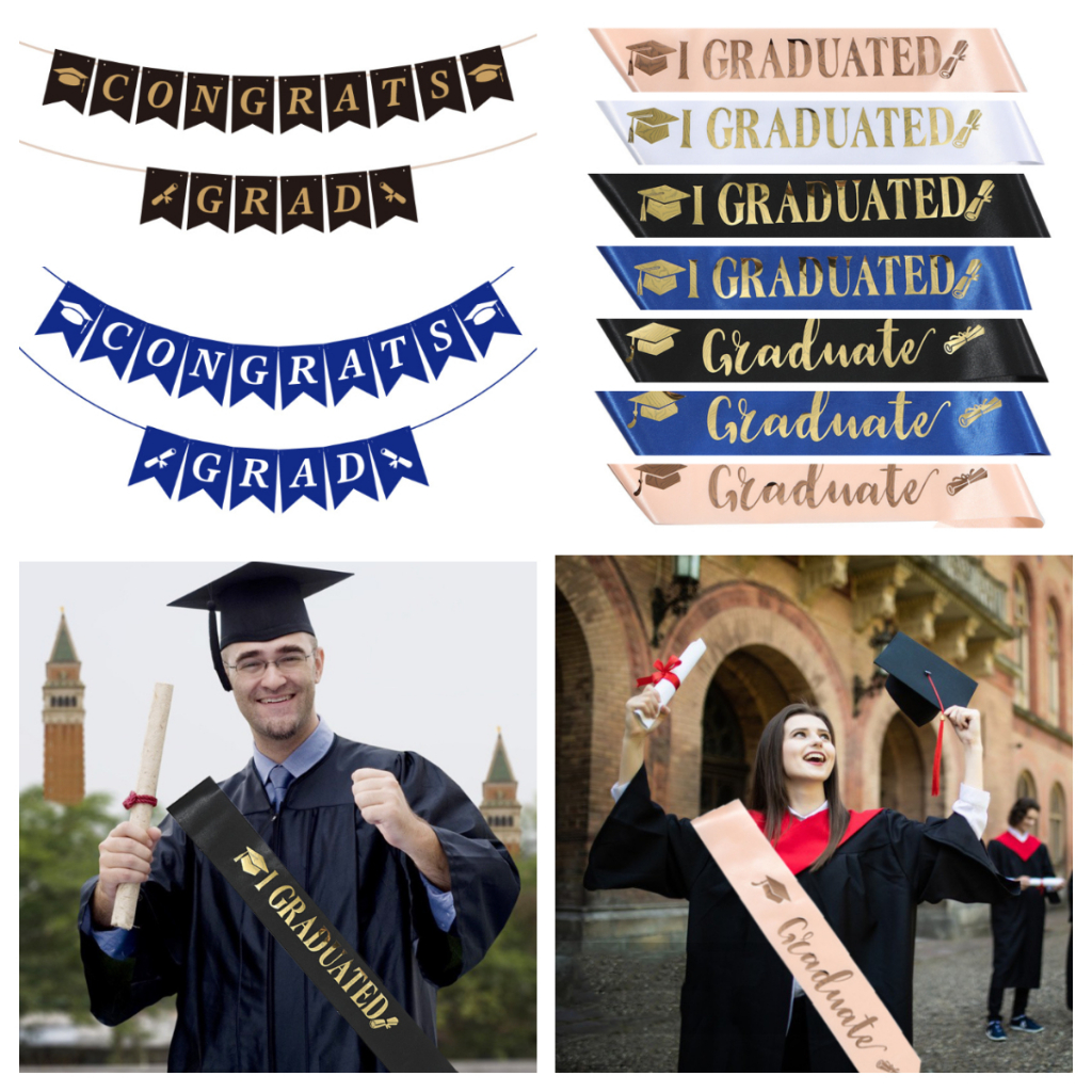 [Ready Stock] Graduation Graduated Sash Shoulder Strap Banner Congrats ...