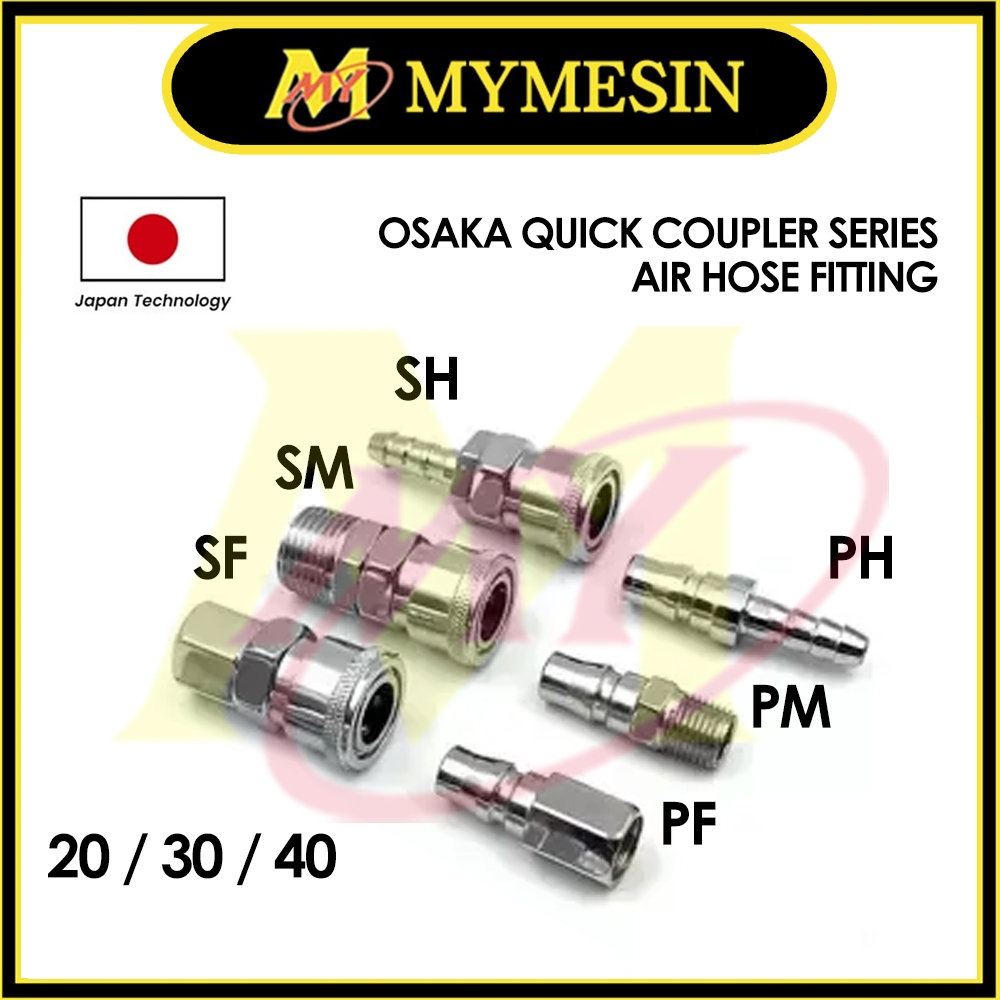 MY Osaka Hi Coupler Air Hose Pneumatic Quick Coupler Socket Air Tool ...