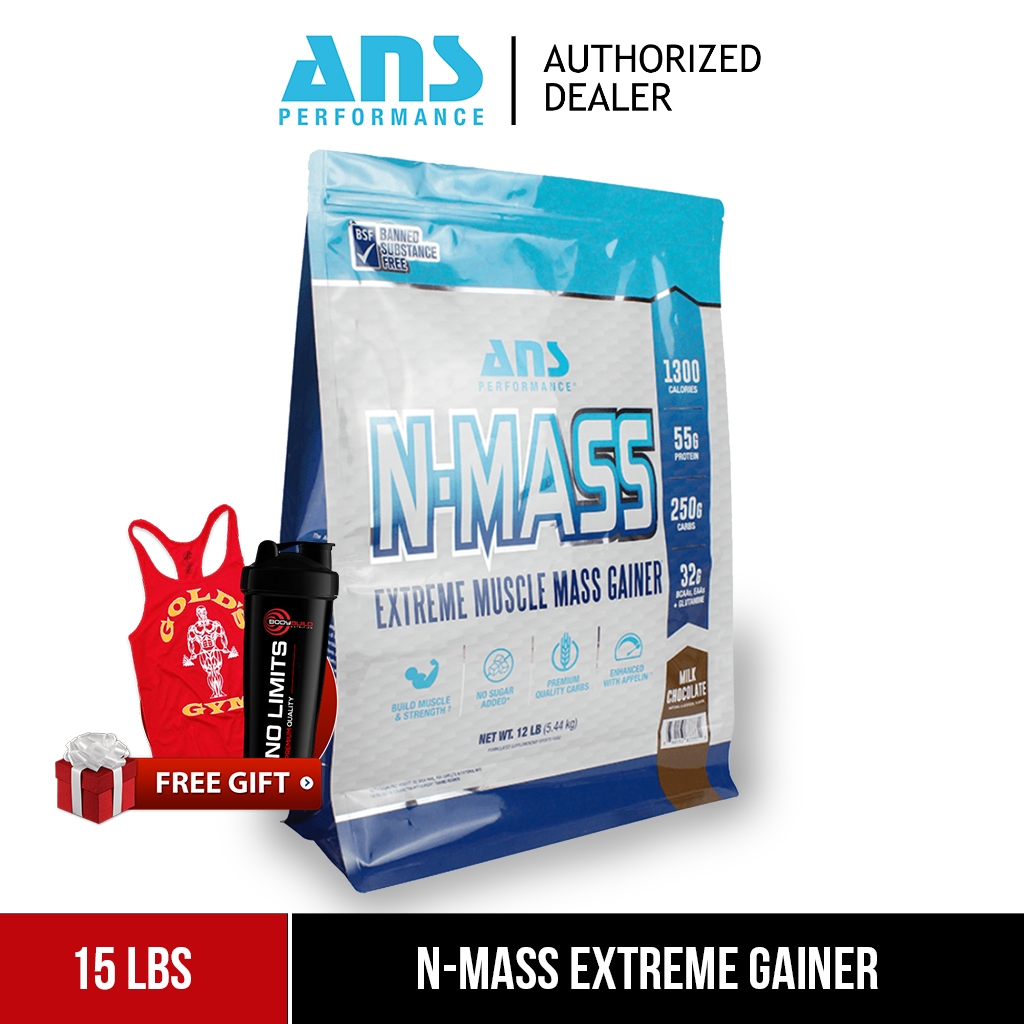 Halal ANS Performance Mass 15lbs Muscle Mass Gainer, Premium Mass ...