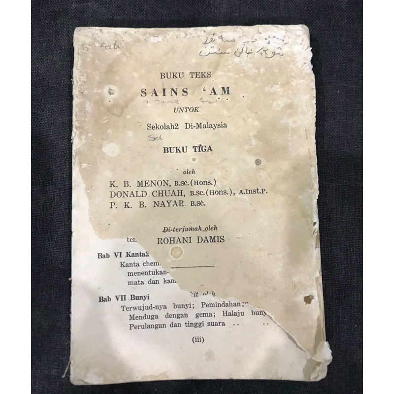 Buku Teks Lama 1967: Sains Am Untok Sekolah2 di Malaysia (Buku Tiga ...