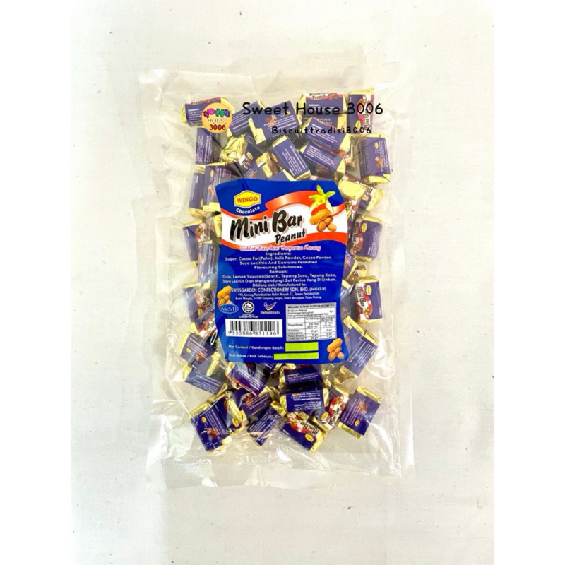 Wingo Chocolate Mini Bar Milk Choco Coklat Peanut strawbery orange ...