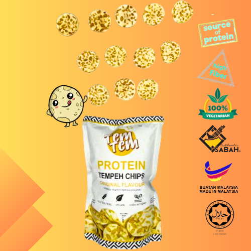 Tempeh Chips Original - Tem Tem (Thinnest Tempeh Chips) | Shopee Malaysia