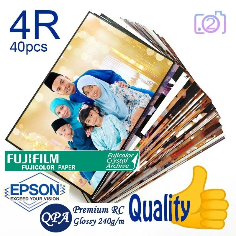 4R Photo print 40pcs @ cuci Gambar Fujipaper/QPA paper | Shopee Malaysia